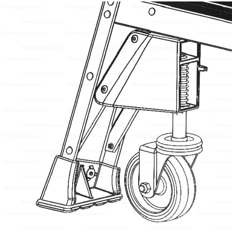 Bailey Ladders Castor Kit Suits Bailey P150 Platform Stepladders FS13584