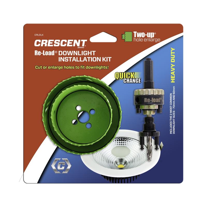 Crescent Hole Saw Downlight Installation Kit RE-LOAD Quick Change CRLDLK