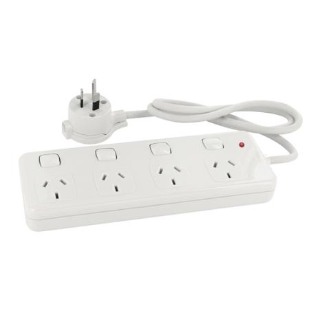 HPM Powerboard 4 Outlets 1.8m Lead Surge Protection L001219AAB