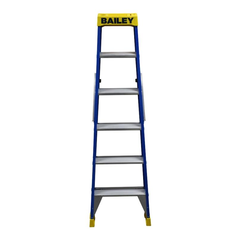 Bailey Ladders Step Ladder 1.8m 6 Step Fibreglass 150Kgs Double Sided ...