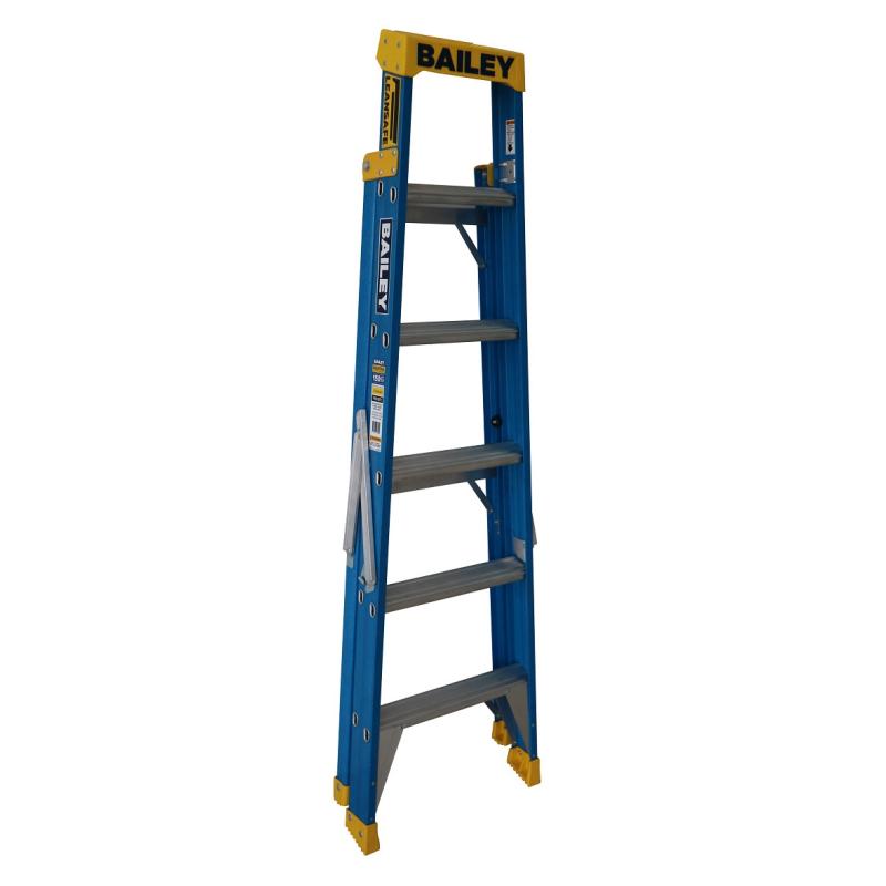 Bailey Step Ladder 1.8m 6 Step Fiberglass Single Sided Stepladder 150kg ...