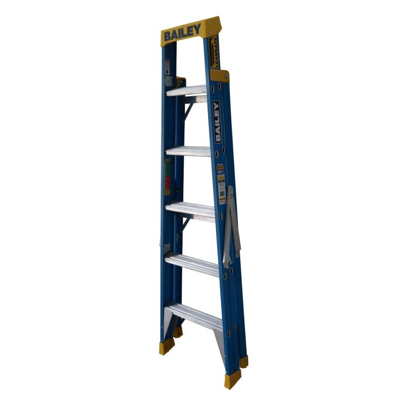 Bailey Step Ladder 1.8m 6 Step Fiberglass Single Sided Stepladder 150kg ...