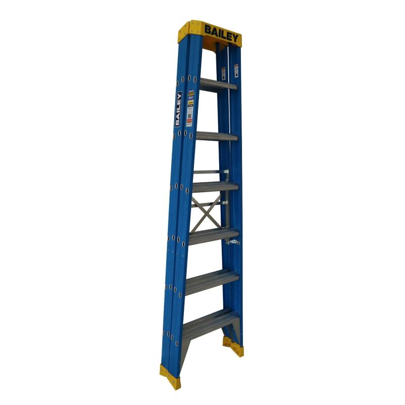 Bailey Ladders FS13981 Step Ladder 2m 7 Step Fibreglass 150Kgs Double ...