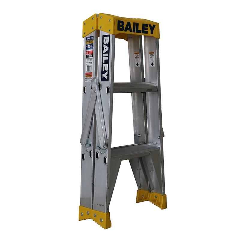 Bailey FS13960 Step Ladder 0.89m 3 Step Double Sided Aluminium 150kgs ...