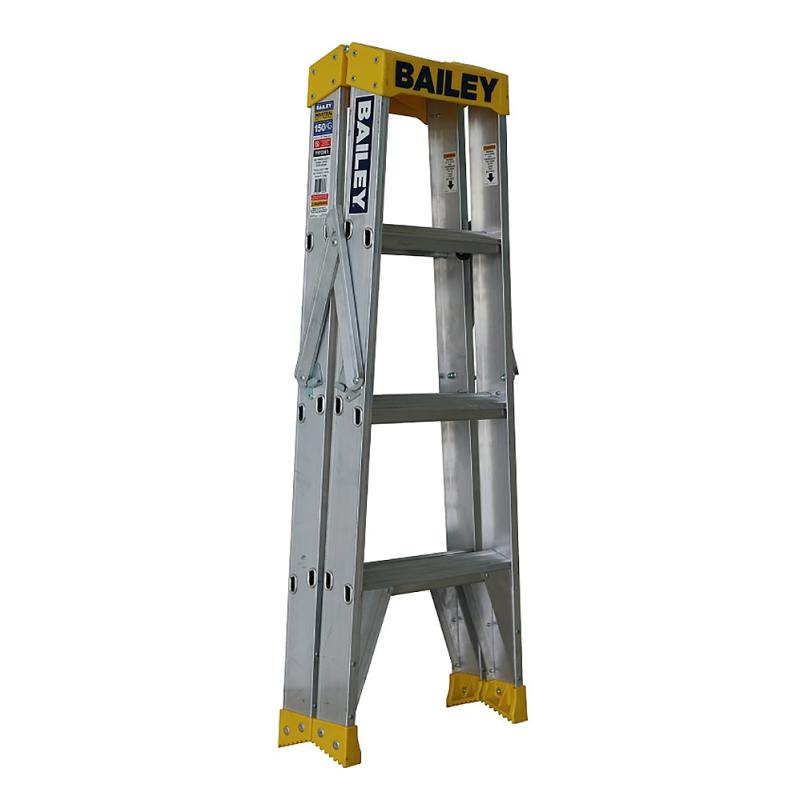 Bailey FS13961 Step Ladder 1.19m 4 Step Double Sided Aluminium 150kgs ...