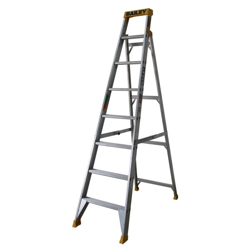 Bailey FS13959 Step Ladder 2.4m 8 Step Pro Single Sided Aluminium ...