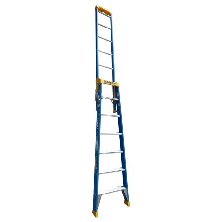 Bailey FS13986 Ladder 2.1m to 3.8m 7 Step Dual Purpose Fibreglass 150KG ...