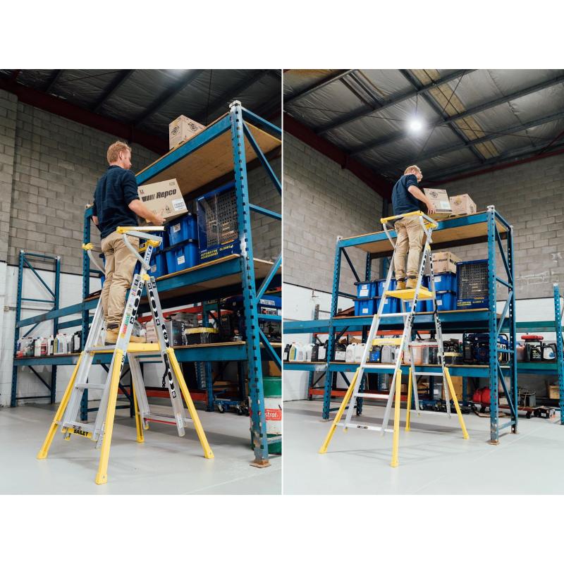 Bailey FS13999 Platform Ladder Adjustable 3-6 Step 170kg Aluminium ...