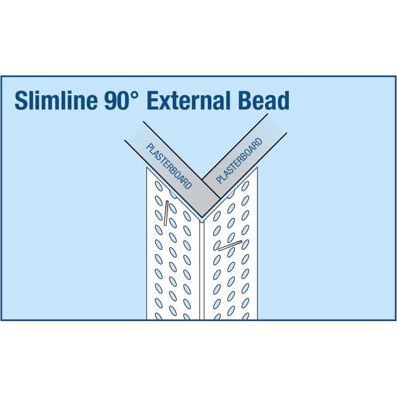Slimline Corner Bead 90 2.4m Trim-Tex 72-6010