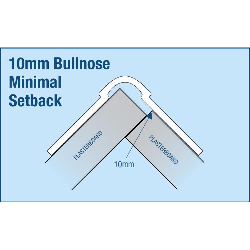 Trim-Tex 72-35008 Corner Bead Bullnose 10mm 90 External 35 Piece 72-35008