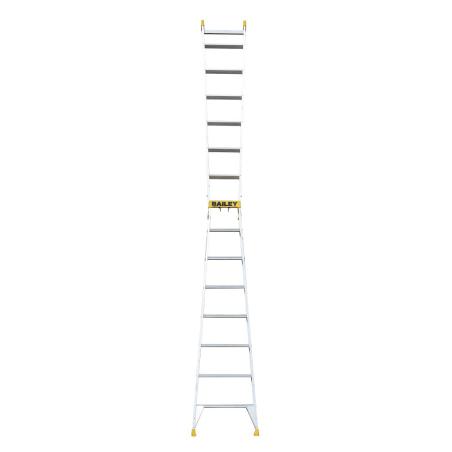 Bailey FS13990 Ladder Dual Purpose 2.39m - 4.5m 150kg 8 Step Pro ...