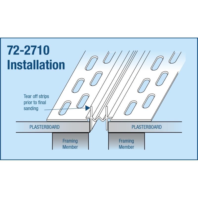 Trim-Tex 72-2710 Hideaway Expansion Joint Mud Legs 25mm 3m 25 Piece (UV ...
