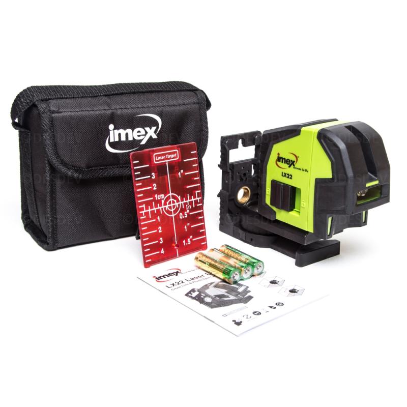 Imex 2 Line Self Levelling Internal Cross Line Plumb Laser LX22