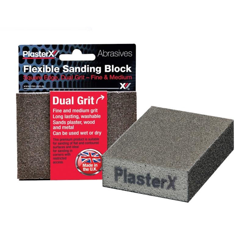 PlasterX Foam Sander 98 x 69 x 26mm Dual Grit Box of 30
